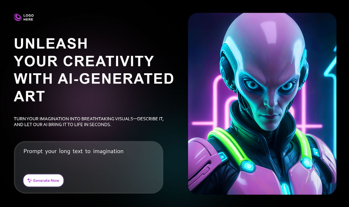 UI design concept for an AI Image Generator website - Mr Creobin on ...