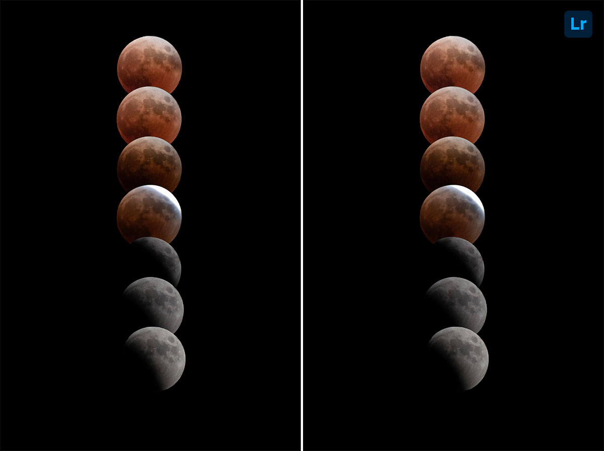 Lunar eclipse | Edit | Photoshop Lightroom