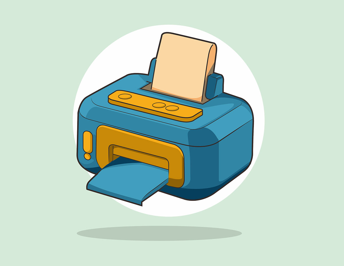 Cartoon Printer Illustration on Behance :: Behance