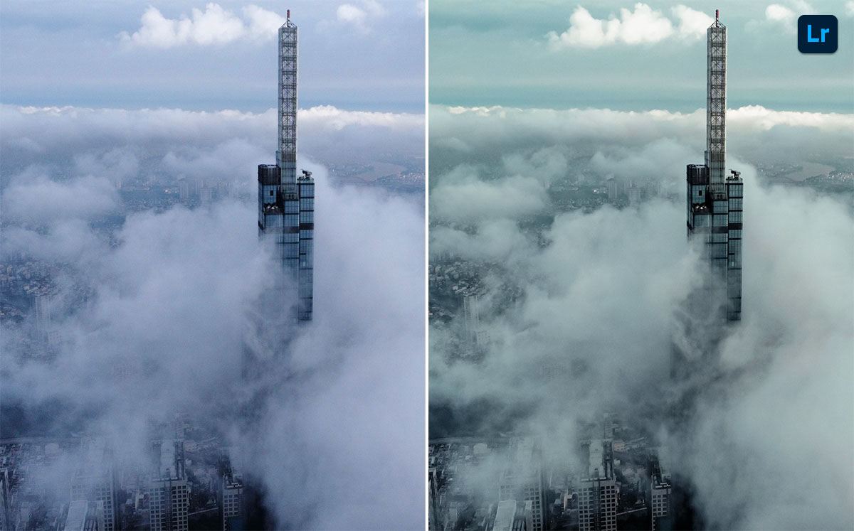 Skyscraper in the clouds | Remix | Photoshop Lightroom