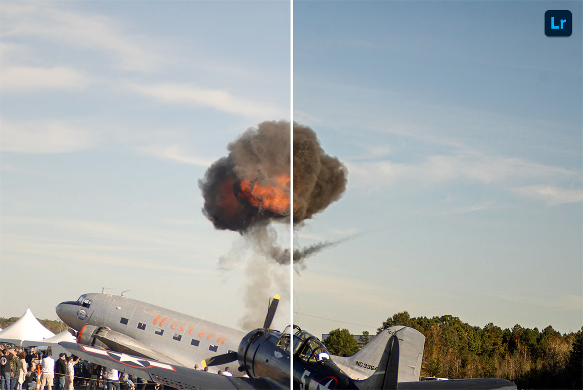 Airshow explosion | Edit | Photoshop Lightroom