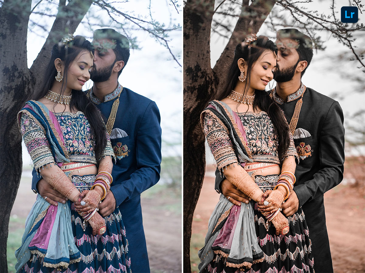 indian outdoor wedding portrait | Edit | Photoshop Lightroom