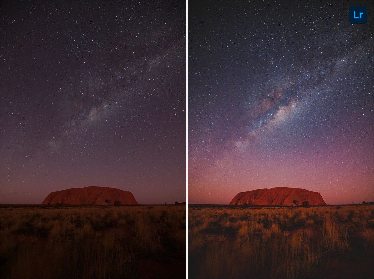 Uluru’s night sky | Edit | Photoshop Lightroom