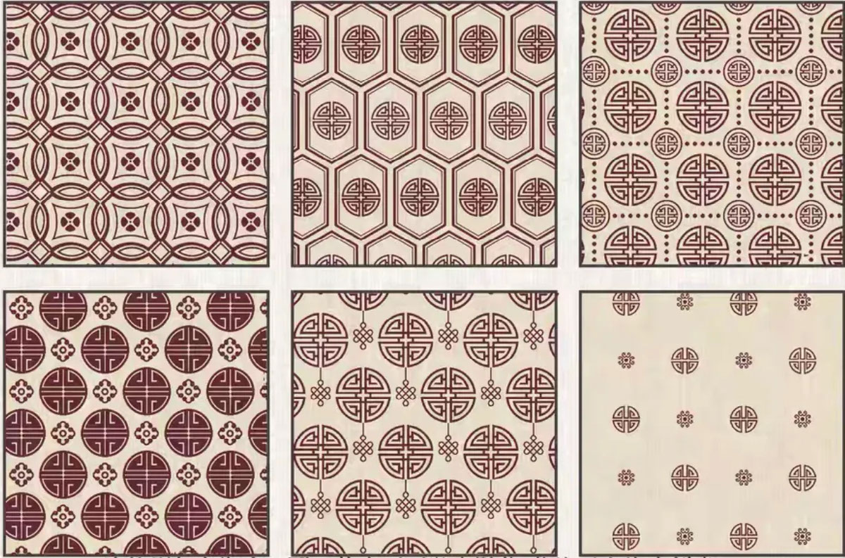 B96 Traditional Chinese Pattern Brushes 52 Seamless Dark Textures for ...