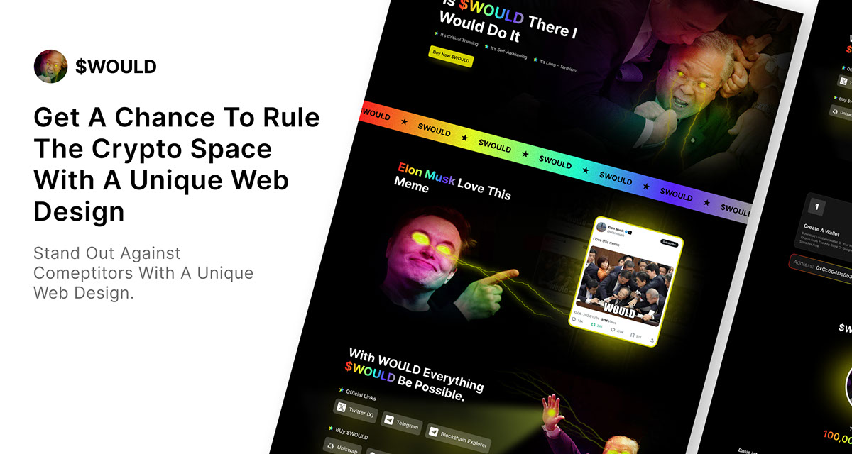 would-meme-coin-web-ui on Behance :: Behance