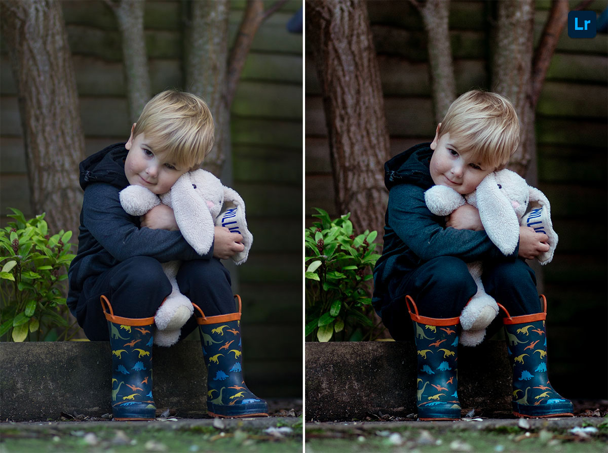 A boy and his rabbit | Remix | Photoshop Lightroom
