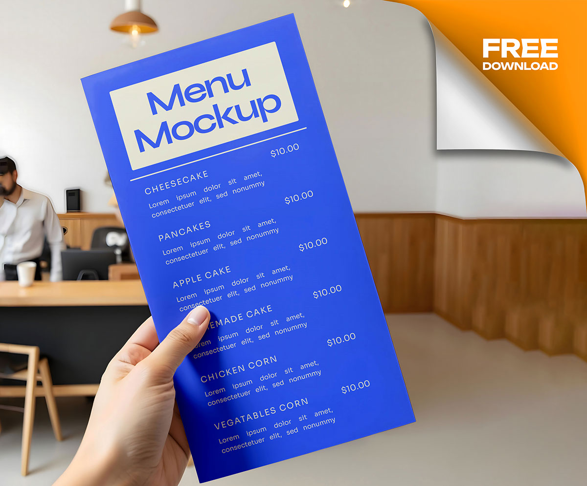 Free Menu Cafe Mockup on Behance :: Behance