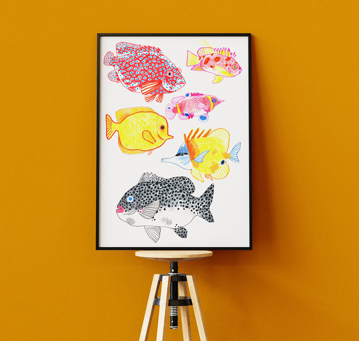 poster_fishes_katyaklimova on Behance :: Behance