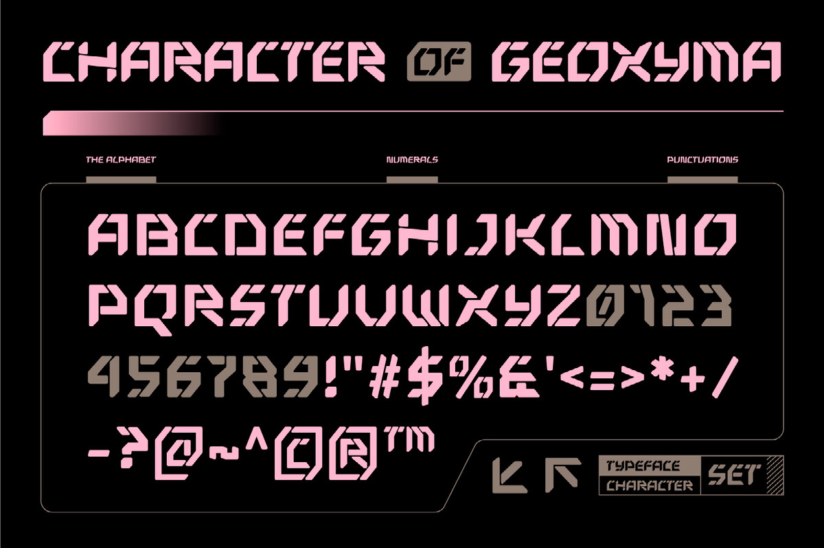 Geoxyma - Futuristic Stencil Font on Behance :: Behance