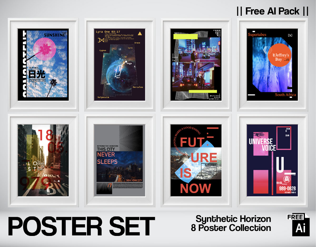 Synthetic Horizon 8 Free AI Posters on Behance :: Behance