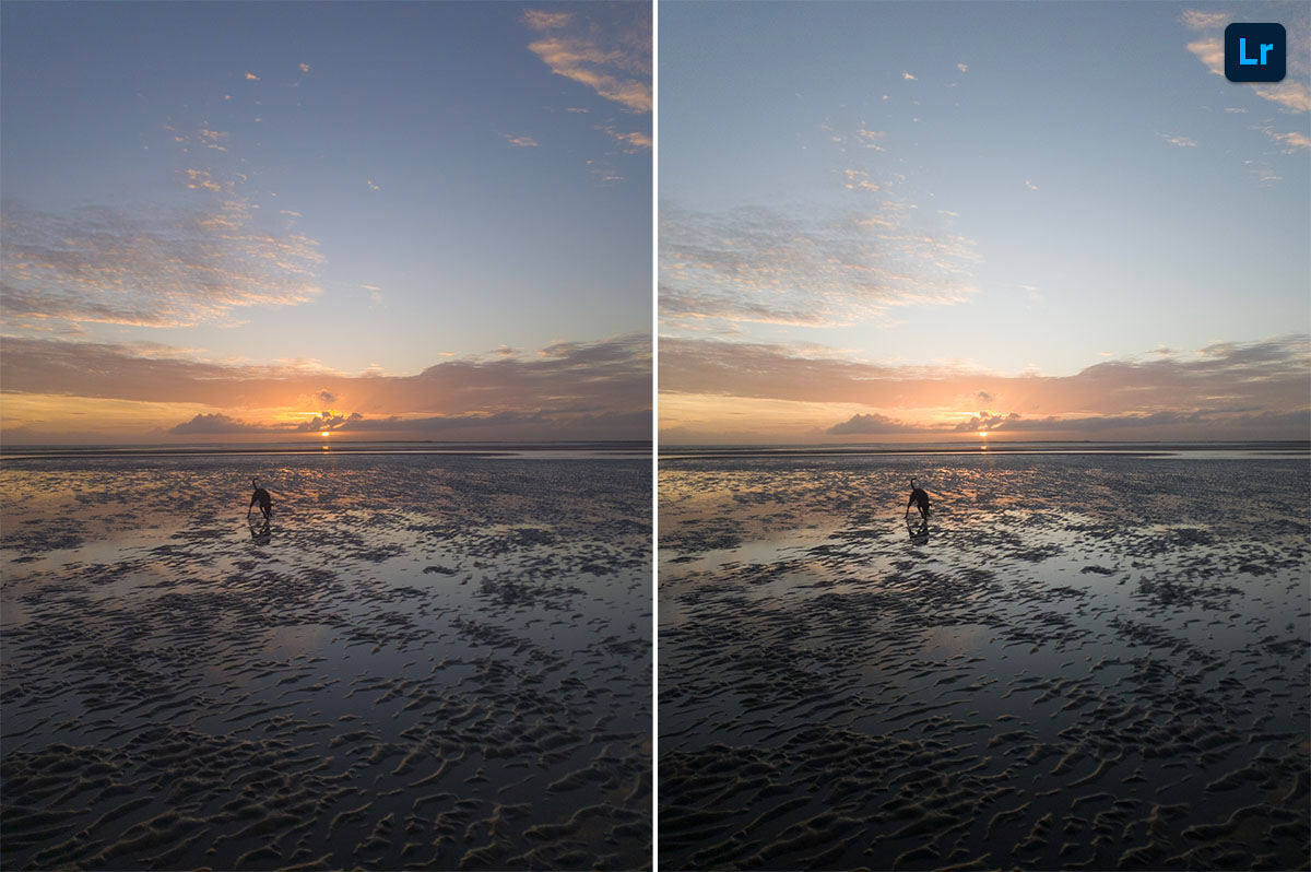 Sunrise low tide walk | Remix | Photoshop Lightroom