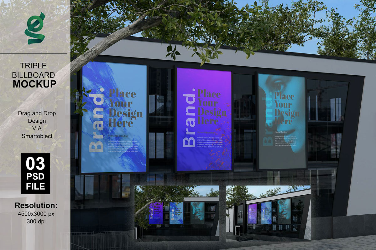 TRIPLE BILLBOARD MOCKUP on Behance :: Behance