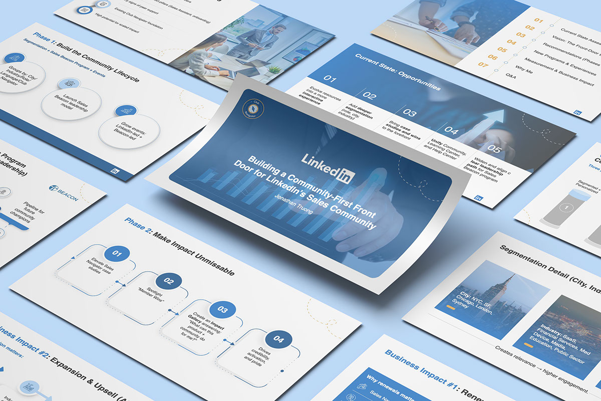LinkedIn Community Presentation with Infographics on Behance :: Behance