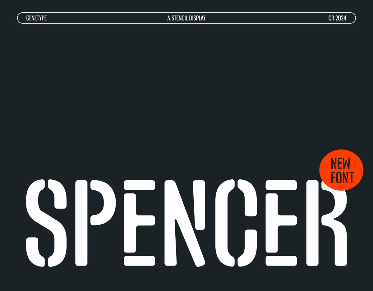 Spencer Stencil Font on Behance :: Behance