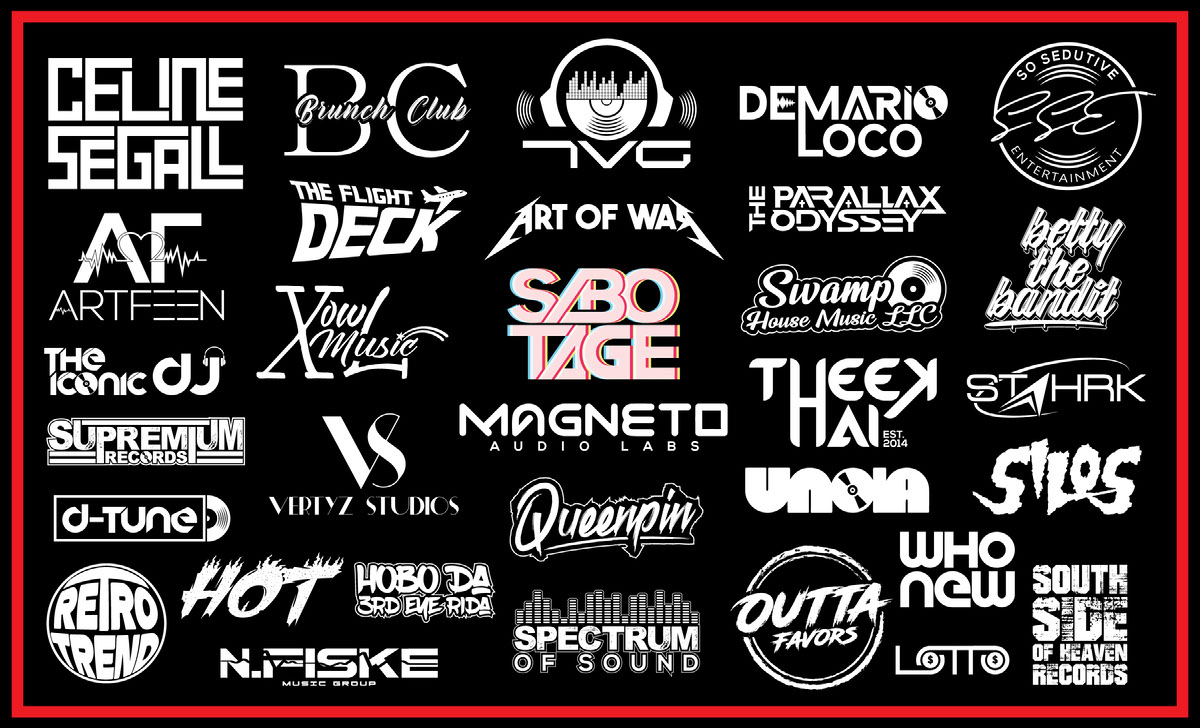 Professional DJ Band EDM Music Logo Design Typography and artists logos ...