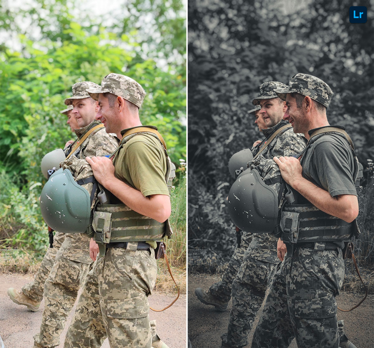 Ukrainian soldiers | Edit | Photoshop Lightroom
