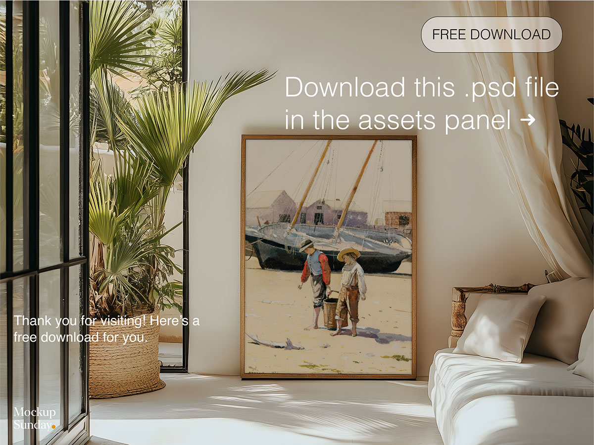 Boho Wood Frame Mockup on Behance :: Behance