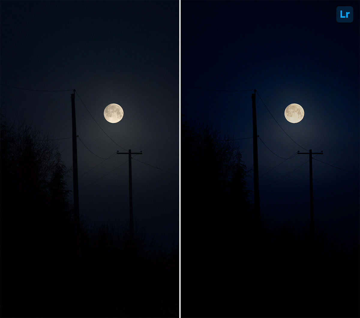 Falling moon | Edit | Photoshop Lightroom