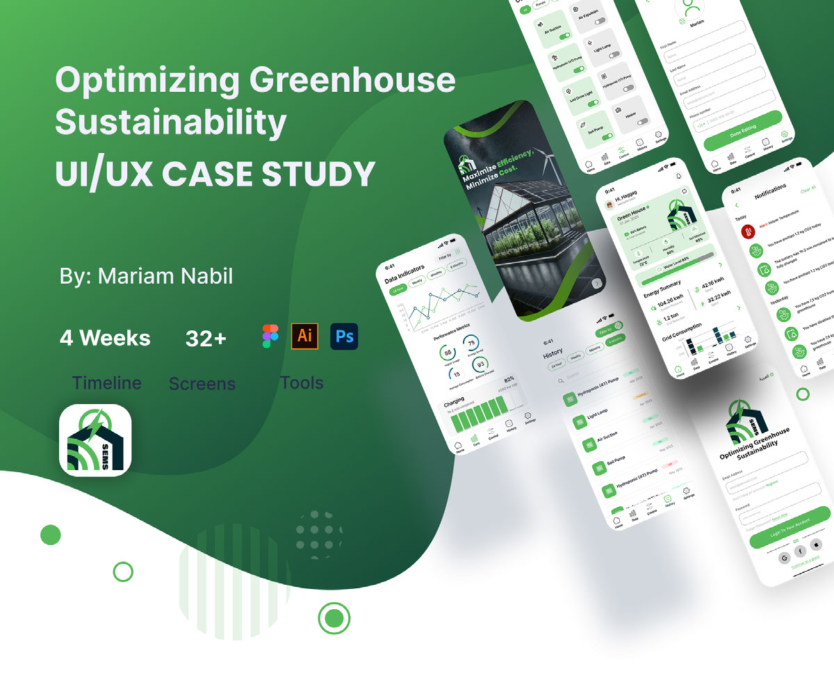 UI UX Case Study - Optimizing Greenhouse Sustainability on Behance :: Behance