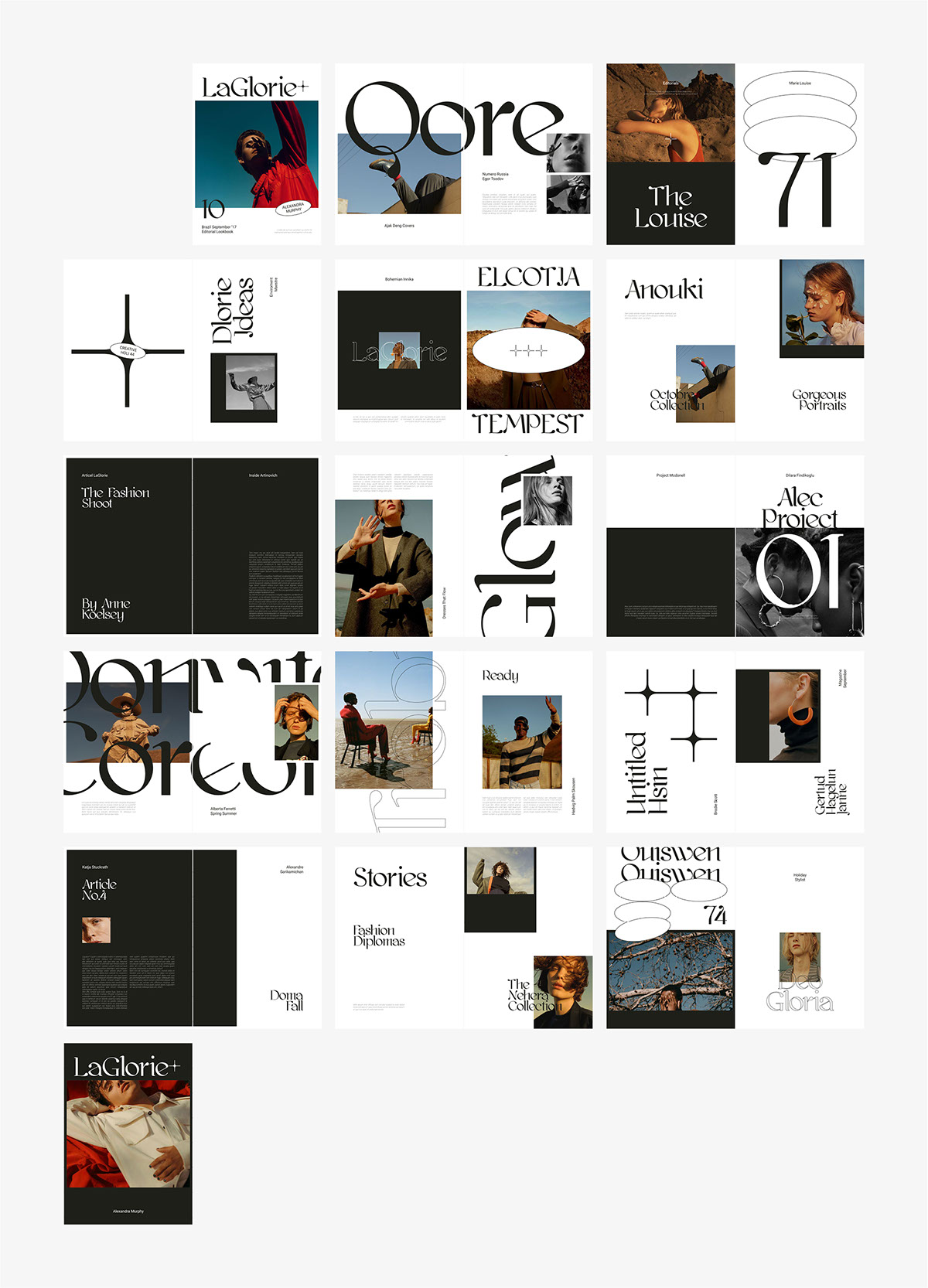 GLORIE Editorial Lookbook InDesign Canva Template on Behance :: Behance