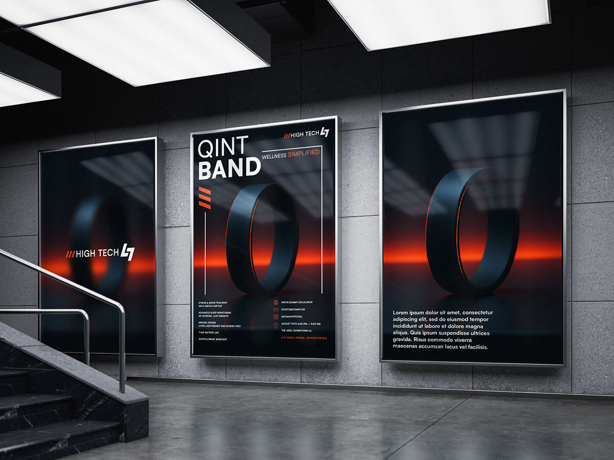 Free A2 Futuristic and Modern Tech Product Poster Design Free Template ...