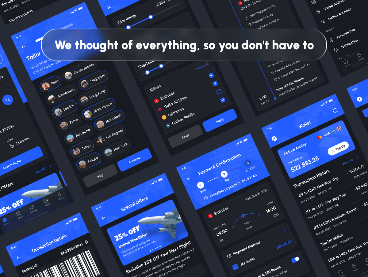 Airify - Flight Booking App UI Kit on Behance :: Behance Airify - Flight Booking App UI Kit on Behance :: Behance
