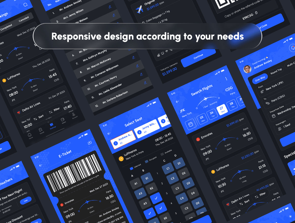 Airify - Flight Booking App UI Kit on Behance :: Behance Airify - Flight Booking App UI Kit on Behance :: Behance