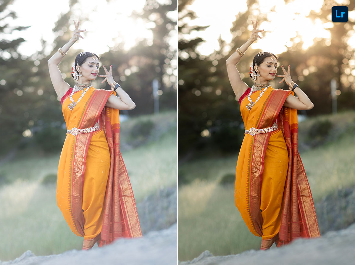 Dancer in golden light | Edit | Photoshop Lightroom