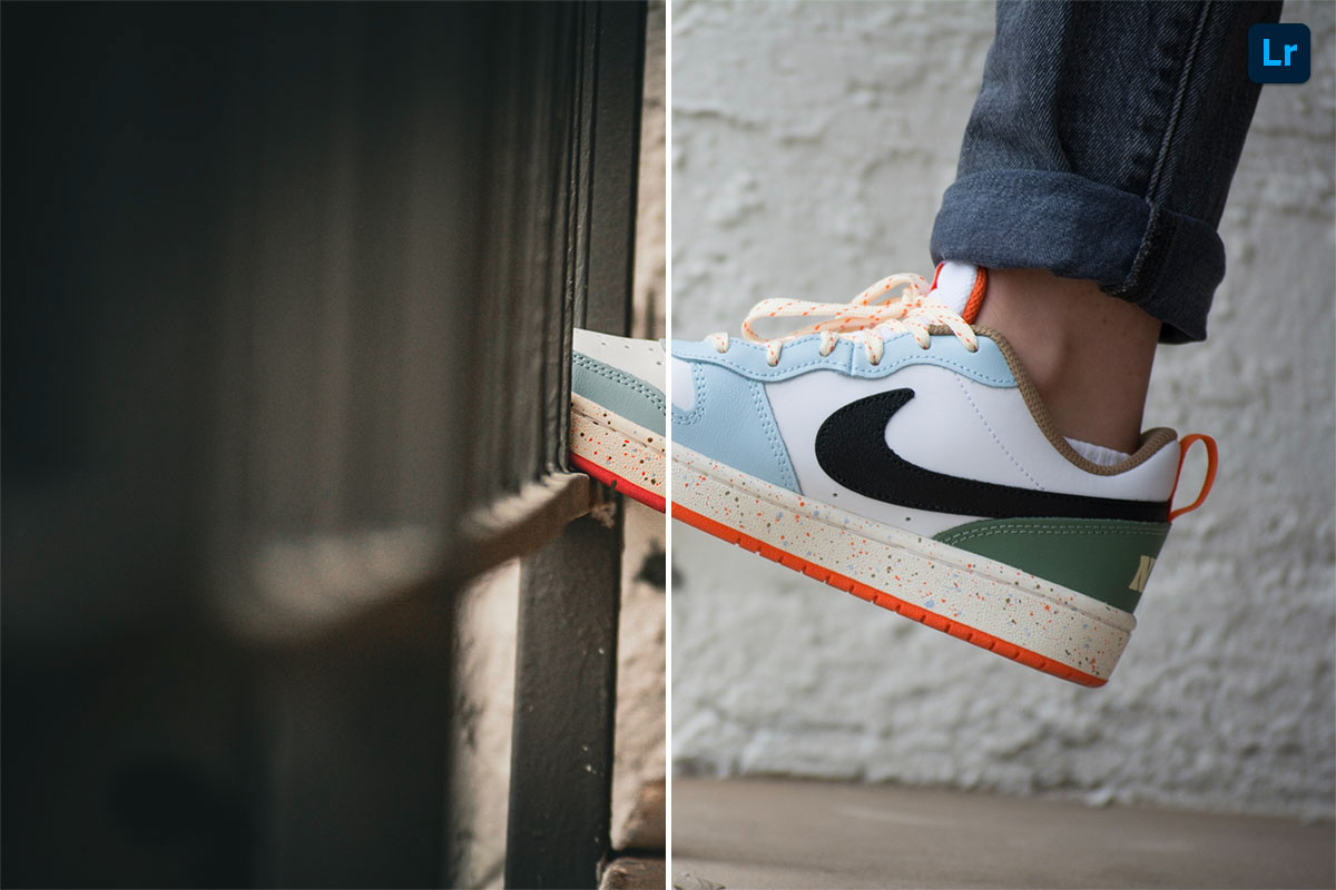 Nike shows dark orange. | Edit | Photoshop Lightroom