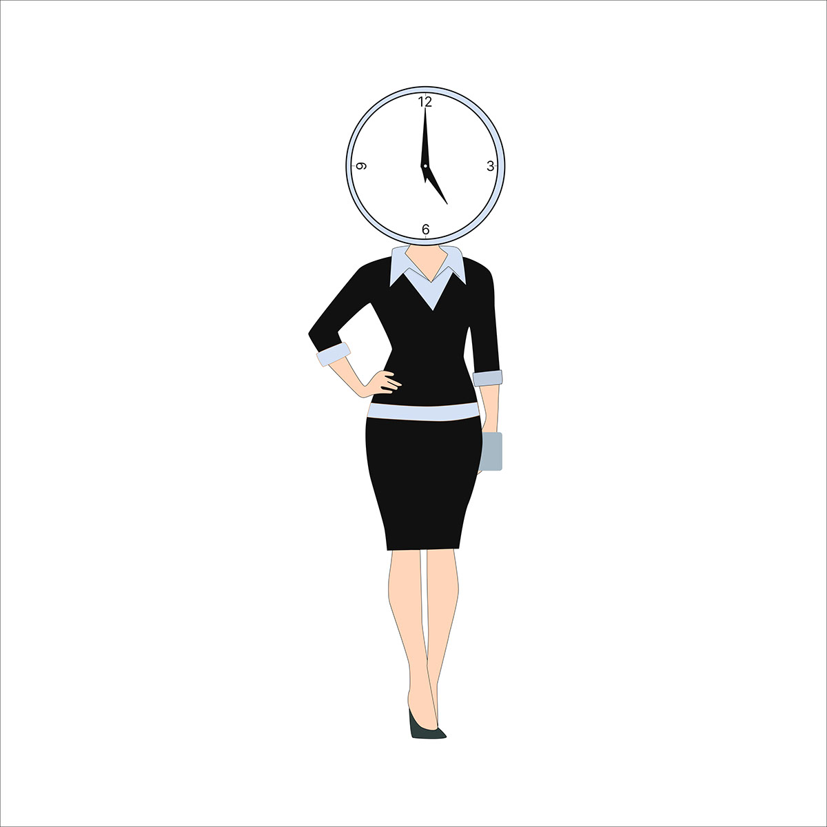 drawing the character of a female office employee on Behance :: Behance