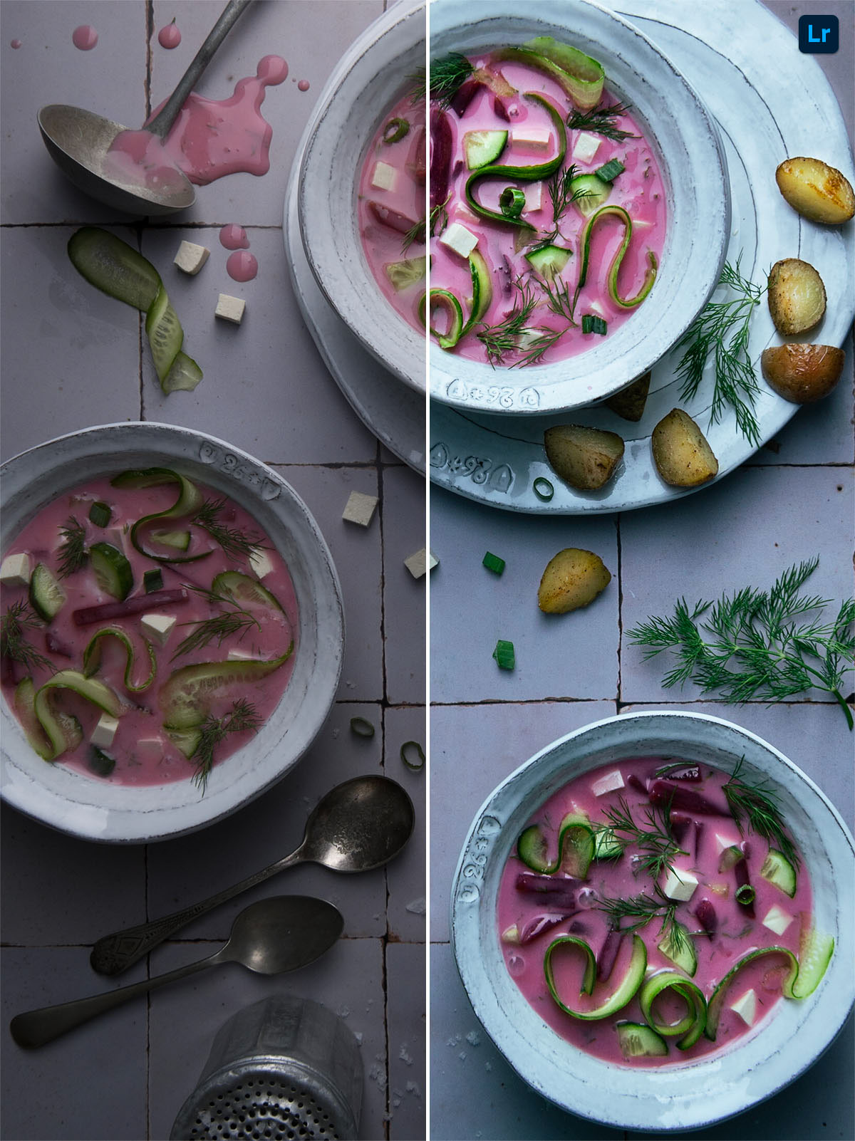 Lithuanian Saltibarsciai-Cold Soup | Edit | Photoshop Lightroom