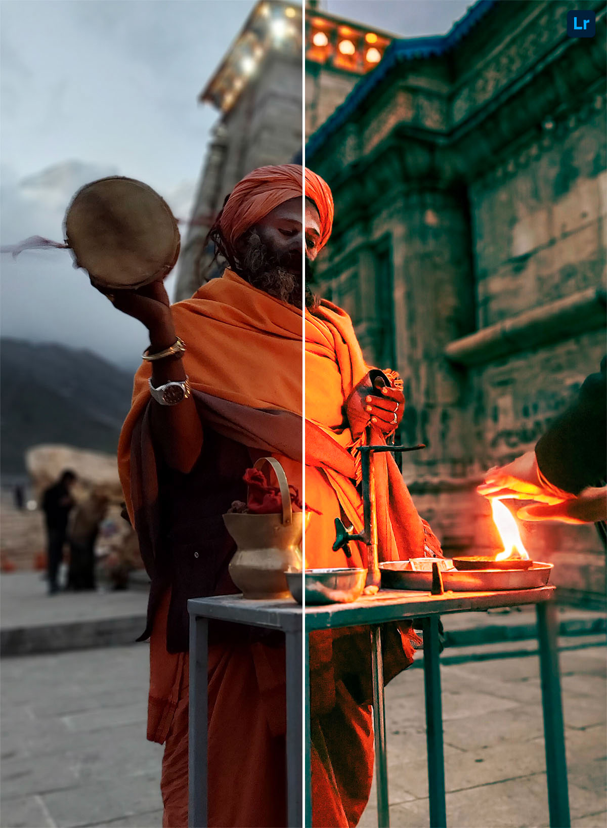 Monk at kedarnath | Remix | Photoshop Lightroom