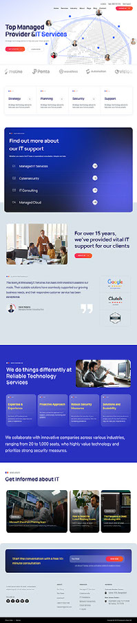 Managed IT Services Website | WordPress Website on Behance