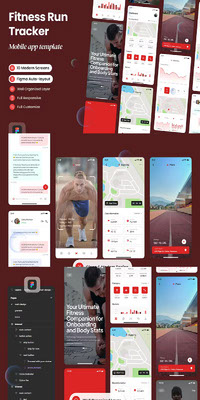 Run it - Fitness Run Tracker Statistic App UI Kit on Behance