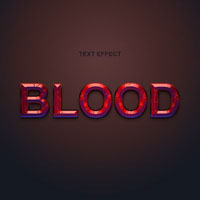Blood Text Effect Photoshop Free Download PSD :: Behance