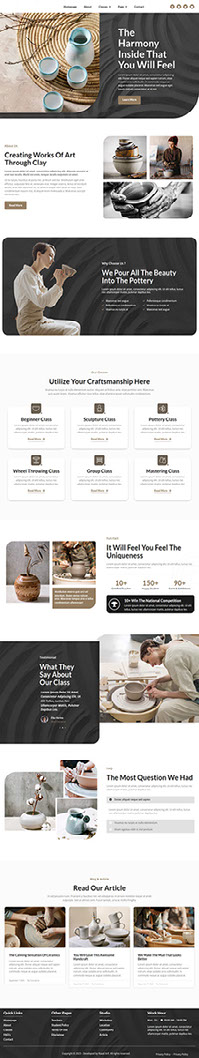 Pottery & Ceramics Studio Website | Web Design :: Behance