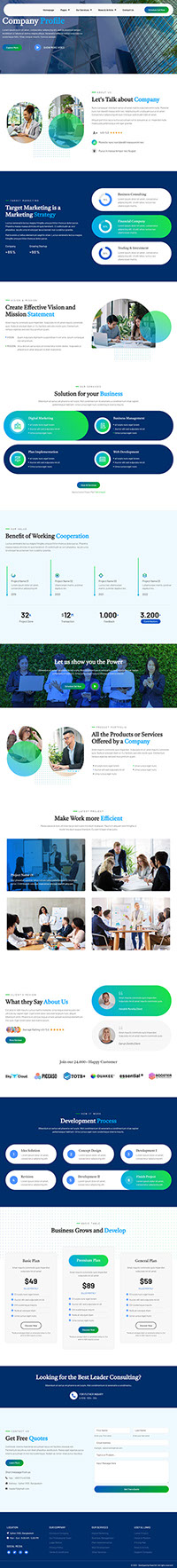 Company Profile and Business Website | WordPress on Behance