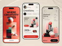 Digital Art Community App Design on Behance
