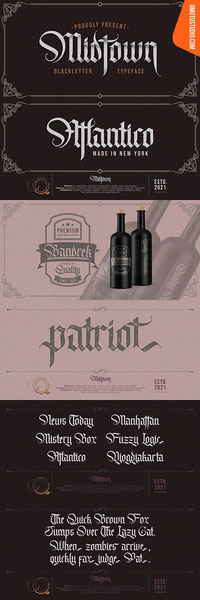 FREE FONT | Midtown - Blackletter Font on Behance
