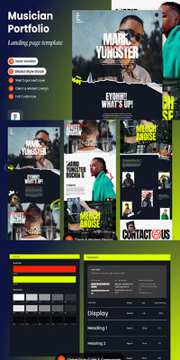 Mario - Rapper Musician Portfolio Landing Page on Behance