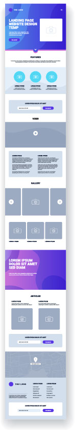 Blue Landing Page Mockup :: Behance