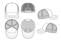 Trucker Hat Technical Drawing on Behance