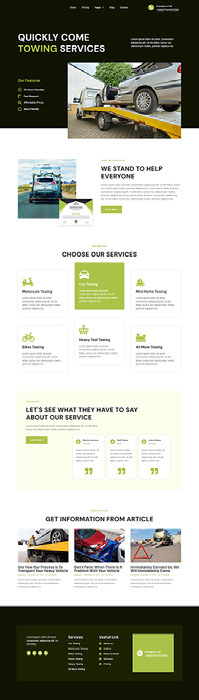 Towing Services WordPress Website | Web Design on Behance