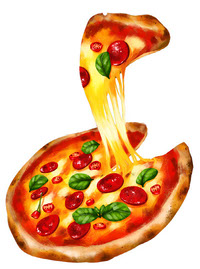 Food illustration, Pizza :: Behance