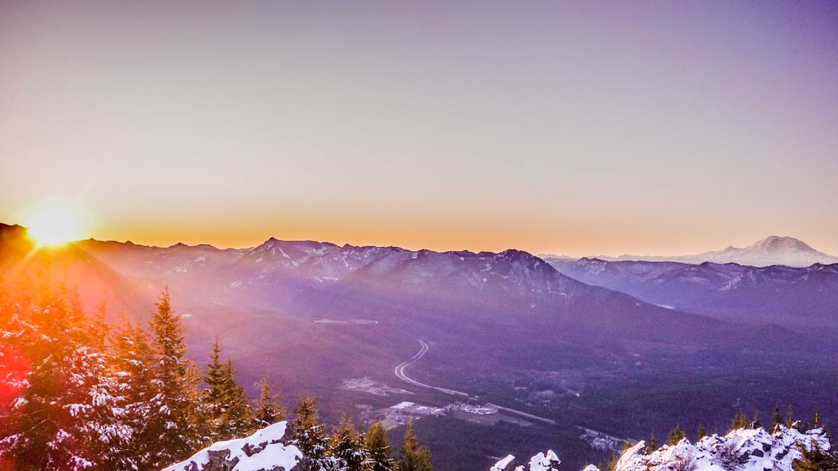 Sun Rise on MT SI, WA | Edit | Photoshop Lightroom