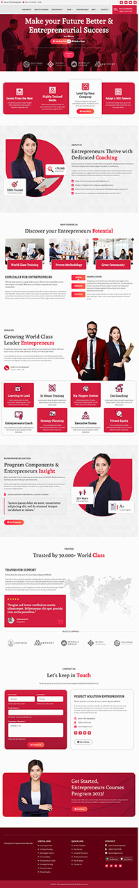 Entrepreneur & Business Coaching Website | WordPress :: Behance