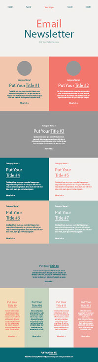 Colorful Email Newsletter Layout (Download) on Behance