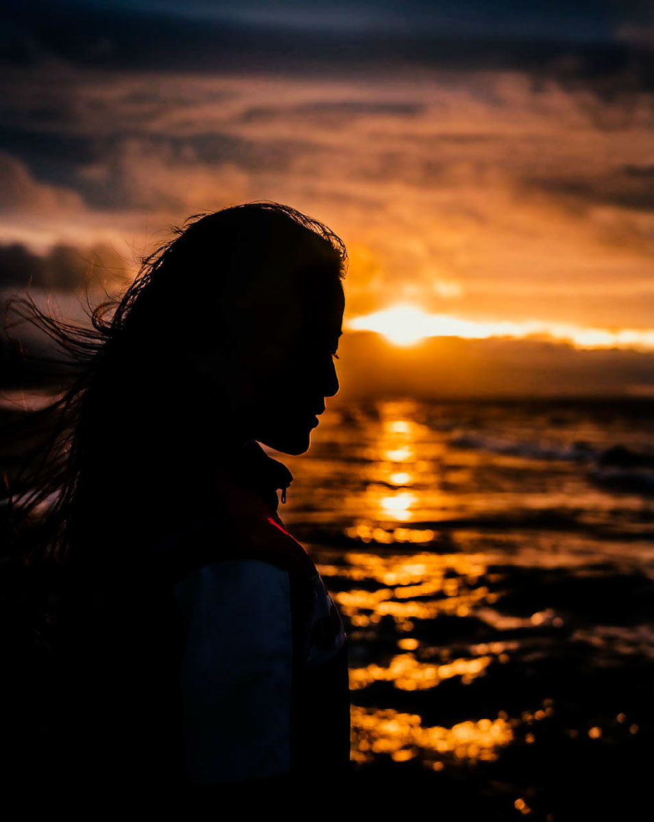 Model Silhouette Shot at Sunset | Edit | Photoshop Lightroom