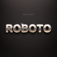 Roboto Text Effect Photoshop PSD :: Behance