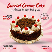 cake social media post instagram banner Post template on Behance